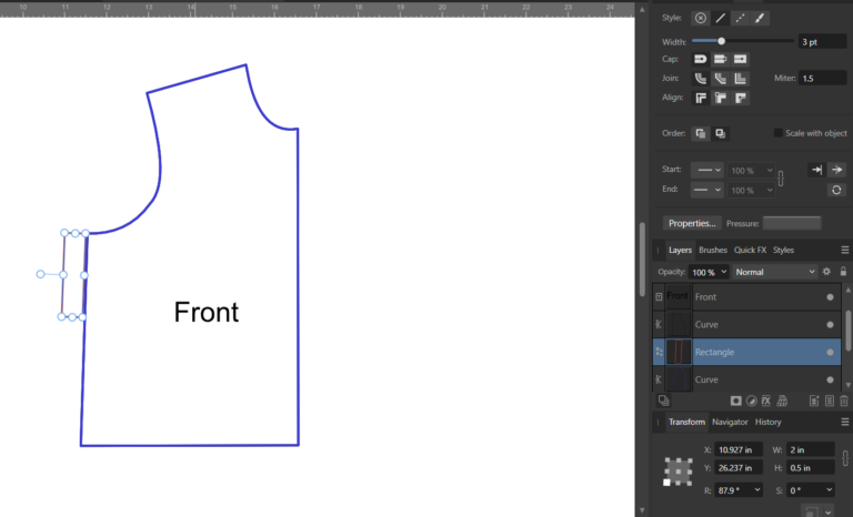 How to Do a Digital FBA on Knits - Projector Sewing
